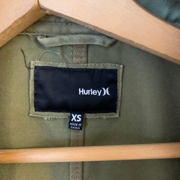 Hurley | Jackets & Coats | Hurley Army Kahki Green Military Utility ...
